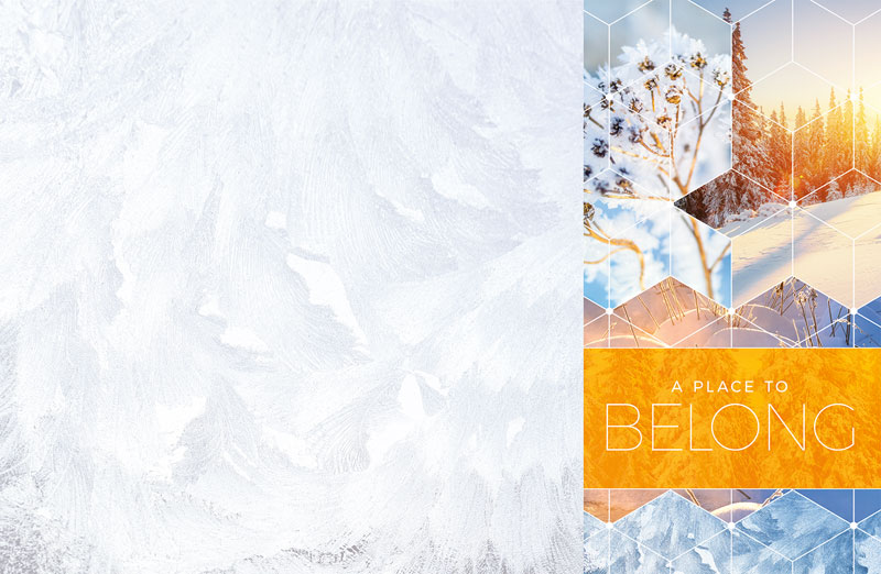 Geometric Belong Winter Bulletin - Church Bulletins - Outreach Marketing
