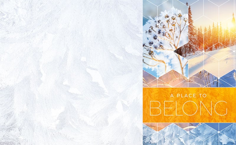 Geometric Belong Winter Bulletin - Church Bulletins - Outreach Marketing