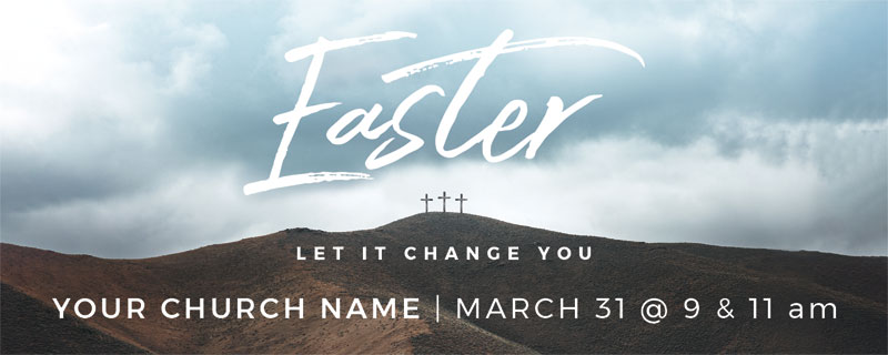Easter Let It Change You Banner - Church Banners - Outreach Marketing
